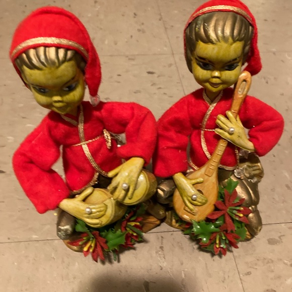 Vintage | Holiday | Vintage Hong Kong Golden Fantasy Pixie Elves ...